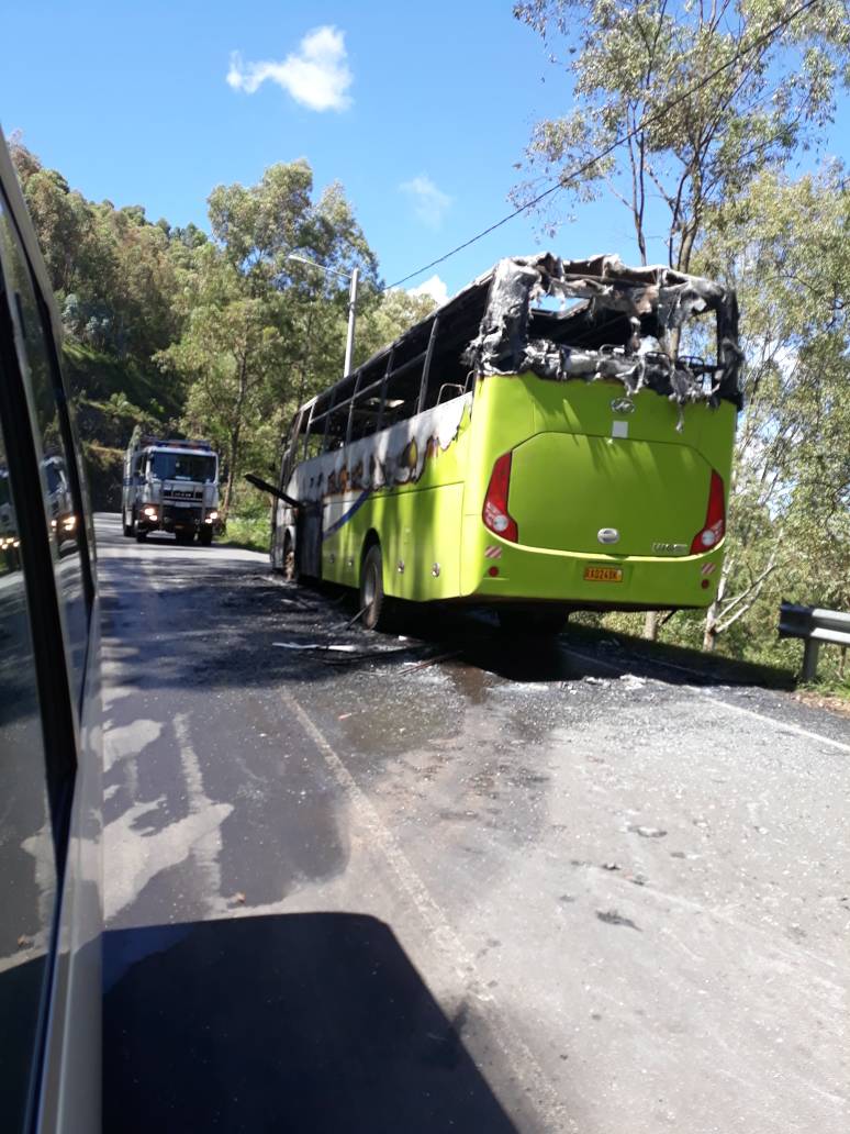 Gakenke: RITCO bus catches Fire, all 50 passengers unhurt - The New Times